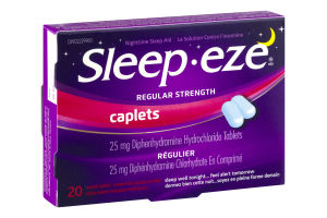 (CN) Sleep-eze Regular Strength Caplets Nighttime Sleep Aid - 20 CT ...