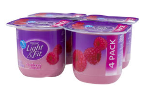 Dannon Light & Fit Nonfat Yogurt Raspberry - 4 CT Dannon(36632013200 ...