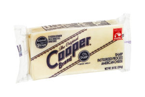 Cooper Brand Sharp Pasteurized Process American Cheese Cooper ...