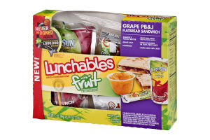 Lunchables with Fruit Flatbread Sandwich Grape PB&J Lunchables ...