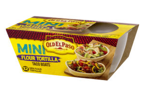 Old El Paso Mini Flour Tortilla Taco Boats - 12 CT Old El Paso ...