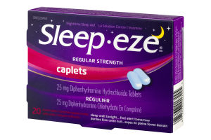 (CN) Sleep-eze Regular Strength Caplets Nighttime Sleep Aid - 20 CT ...