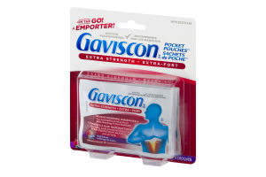 (CN) Gaviscon Pocket Pouches Extra Strength Chewable Foamtabs Fruit ...