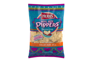 Herr's Bite Size Dippers Tortilla Chips 100% White Corn Herr's ...