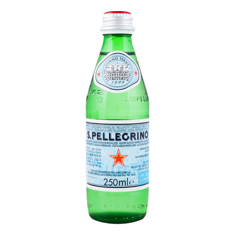 Вода минеральная газированная столовая S.Pellegrino c/б 250мл S ...