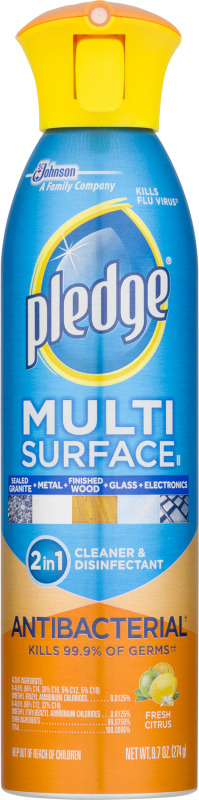 Pledge Multi Surface 2 in 1 Cleaner & Disinfectant Fresh Citrus Pledge ...