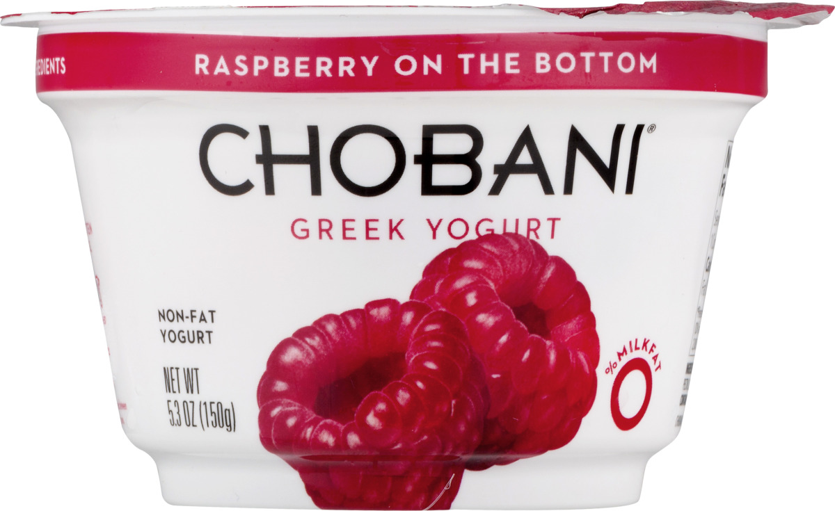 Chobani Greek Yogurt Raspberry On The Bottom Chobani(894700010120 ...