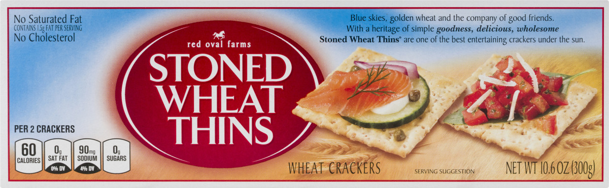 Red Oval Farms Stoned Wheat Thins Snack Crackers Red Oval Farms ...