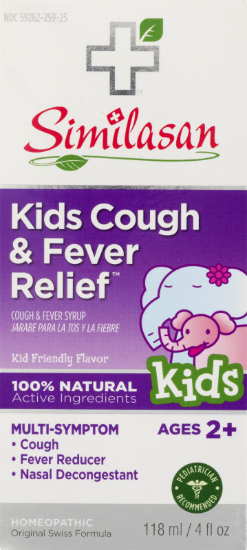 Similasan Kids Cough & Fever Relief Cough & Fever Syrup Kids Ages 2 ...