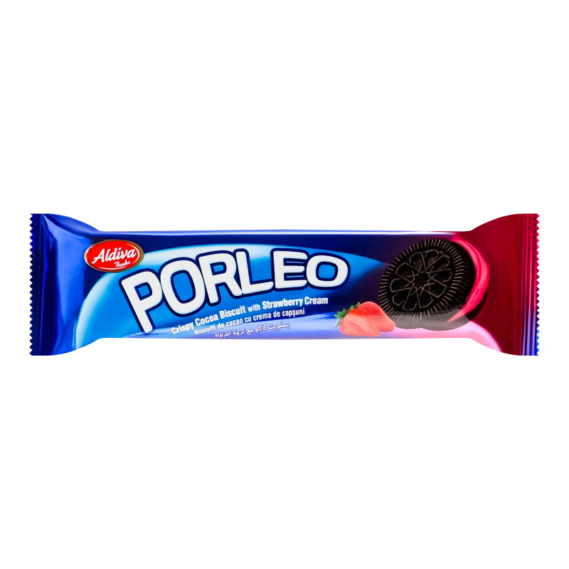 Печенье из какао с клубничным кремом Porleo Aldiva м/у 72г Aldiva ...