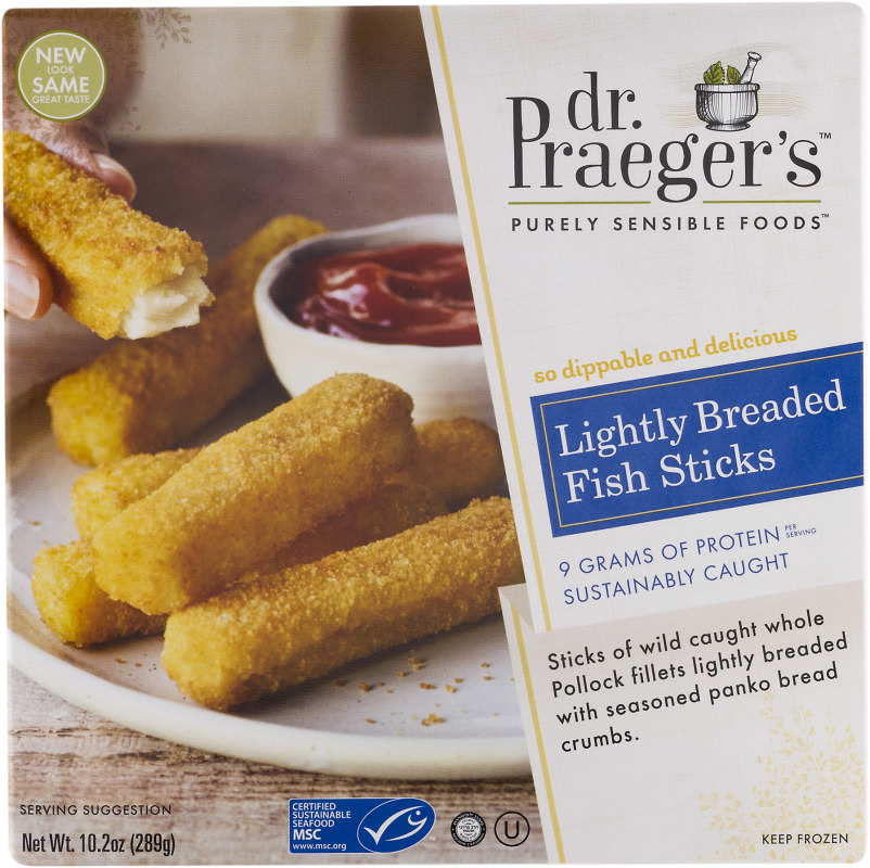 Dr. Praeger's Lightly Breaded Fish Sticks Dr. Praeger's(80868000046 ...