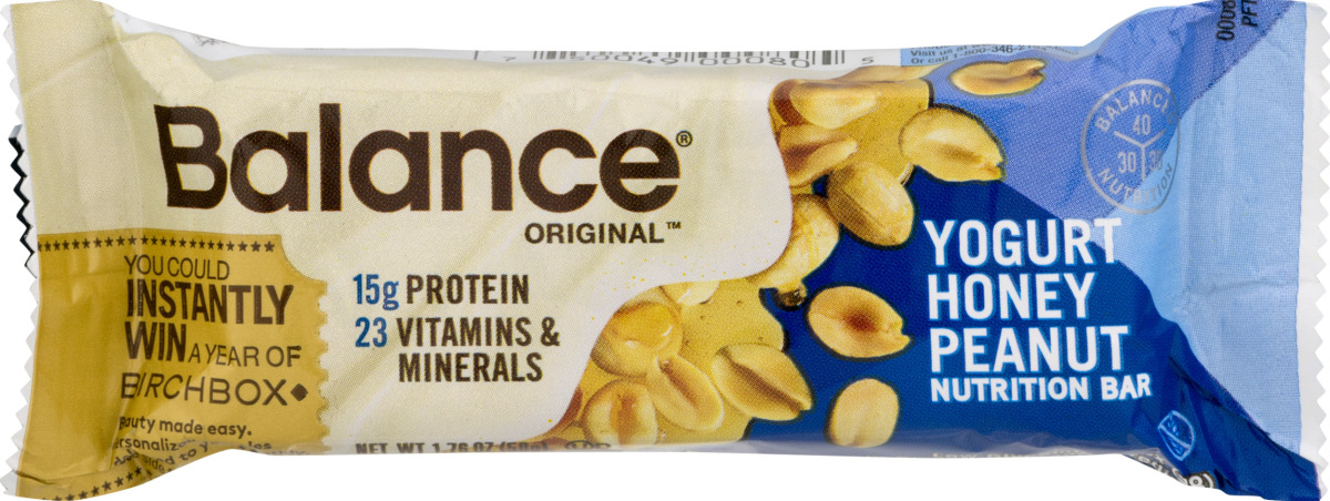 Balance Nutrition Bar Yogurt Honey Peanut Balance Bar(750049000805 ...