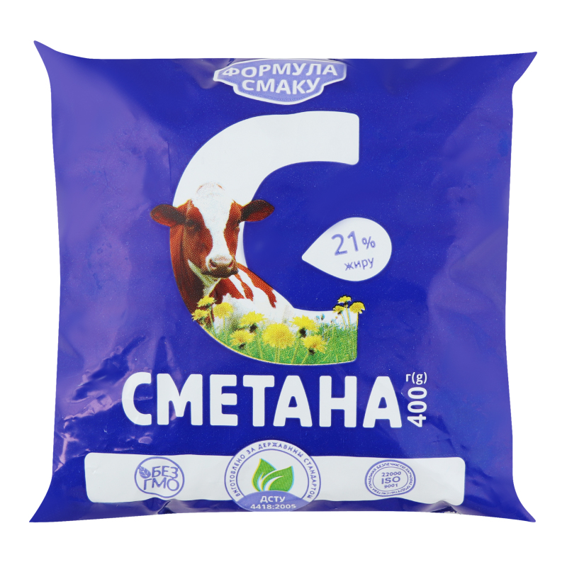 Сметана 21% Формула смаку м/у 400г Формула смаку(4820004239574 ...