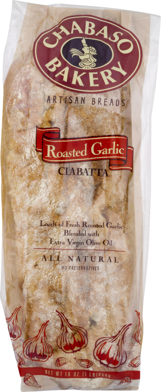 Chabaso Bakery Artisan Bread Ciabatta Roasted Garlic Chabaso Bakery ...