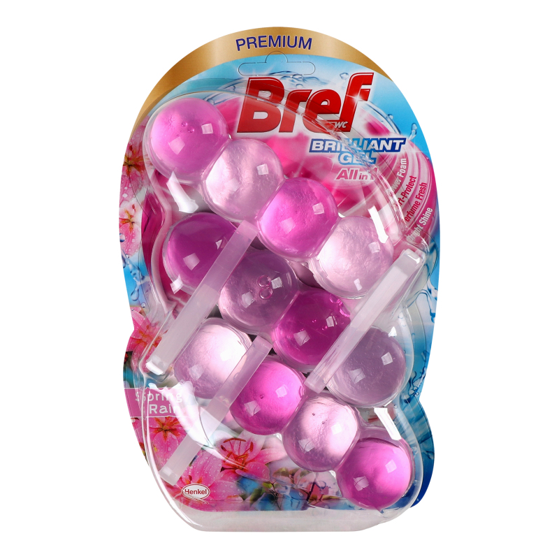 Средство чистящее для унитаза Spring Rain Brilliant Gel Bref 3х42г Bref ...