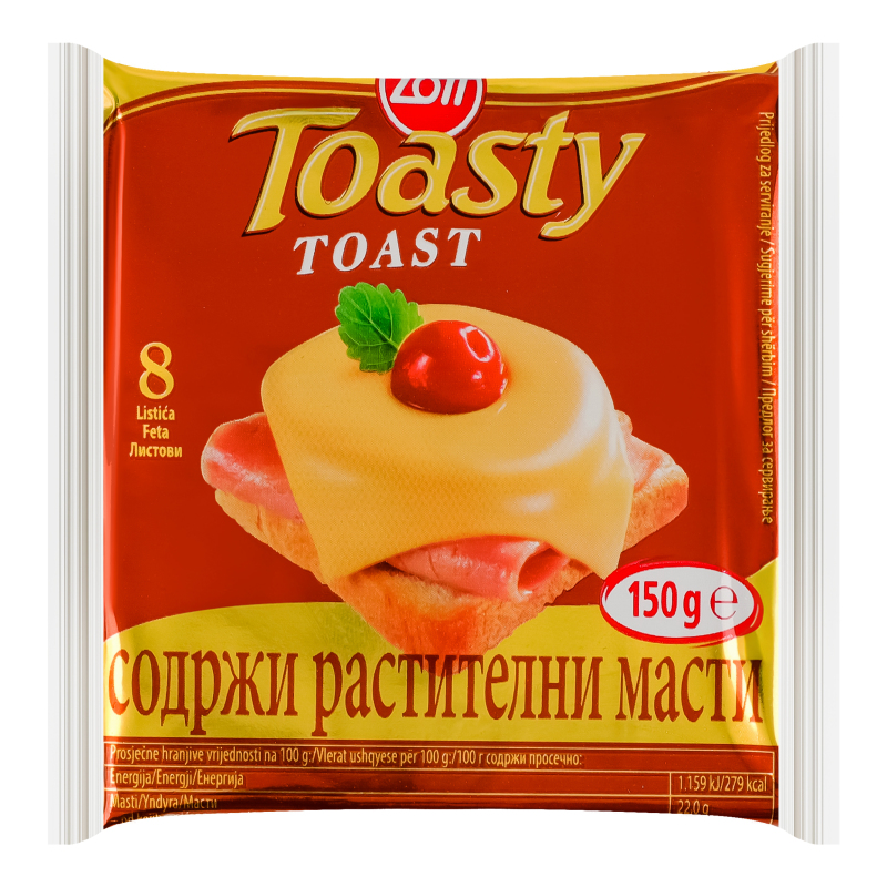 Продукт с сыром 22% Toast Toasty Zott м/у 150г Zott(4014500006512 ...