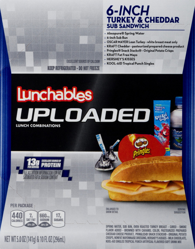 Lunchables Uploaded 6-Inch Turkey & Cheddar Sub Sandwich Lunch ...