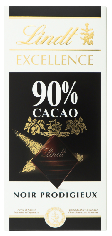 Шоколад 90% экстра черный Excellence Lindt к/у 100г Lindt(3046920029759 ...