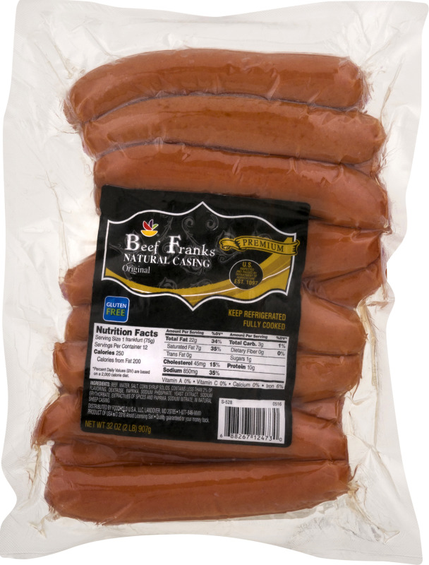 Ahold Beef Franks Natural Casing Original Ahold(688267124730 ...