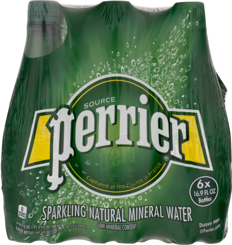 Perrier Sparkling Natural Mineral Water Bottles - 6 PK Perrier ...