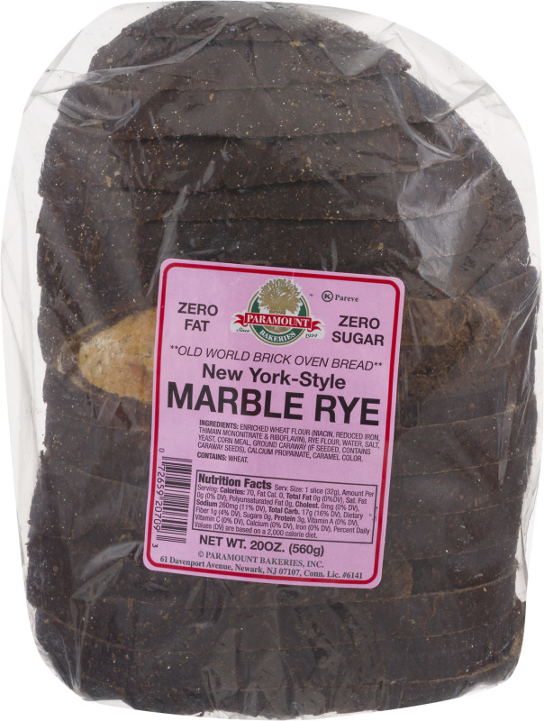 Paramount Bakeries New York-Style Marble Rye Paramount Bakeries ...