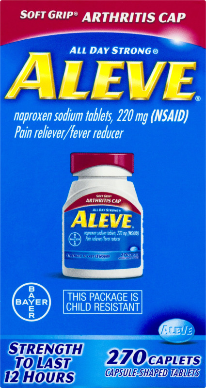 Aleve All Day Strong Pain Reliever/Fever Reducer Caplets - 270 CT Aleve ...