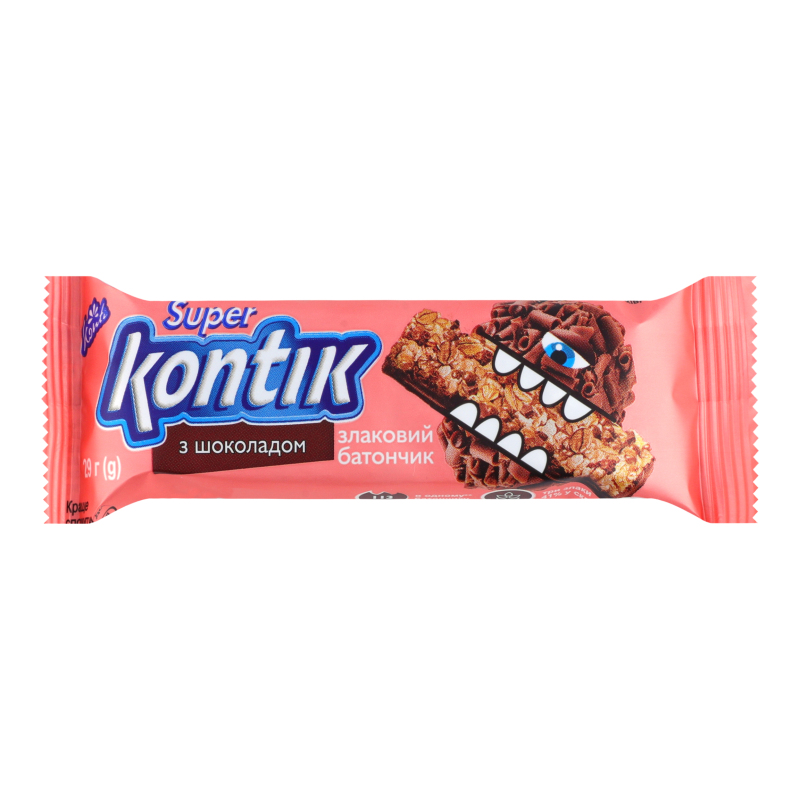 Батончик злаковый с шоколадом Super Kontik м/у 29г Super Kontik ...