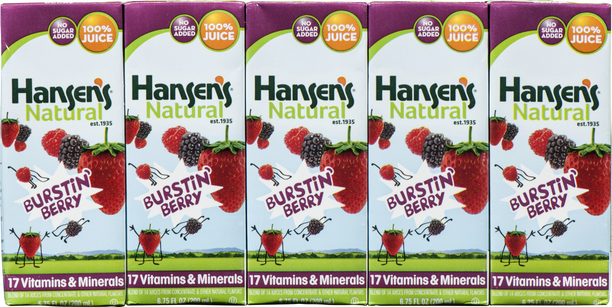 Hansen's Natural Juice Burstin' Berry Hansen's(70847890188): customers ...