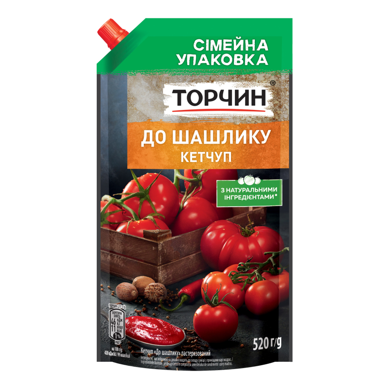 Кетчуп пастеризованный К шашлыку Торчин д/п 520г Торчин(4820001316346 ...
