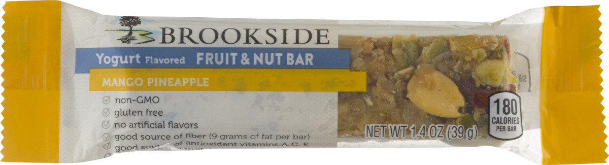 BROOKSIDE Yogurt Flavored Fruit & Nut Bars, Mango Pineapple, 1.4 oz ...