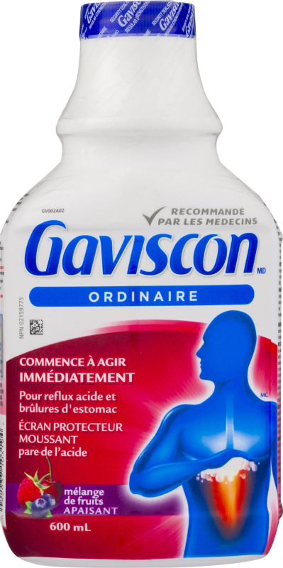 (CN) Gaviscon Regular Strength Soothing Fruit Blend, Gaviscon Ordinaire ...