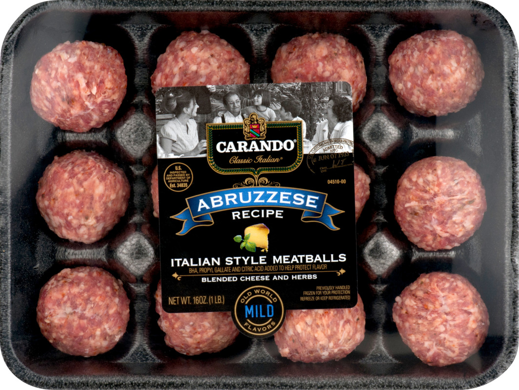 Carando Abruzzese Recipe Italian Style Meatballs Blended Cheese and ...