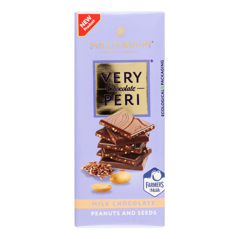 Шоколад молочный с арахисом льном и чиа Very Peri Millennium м/у 85г ...