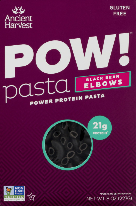 Ancient Harvest POW! Pasta Black Bean Elbows Power Protein Pasta 21g ...