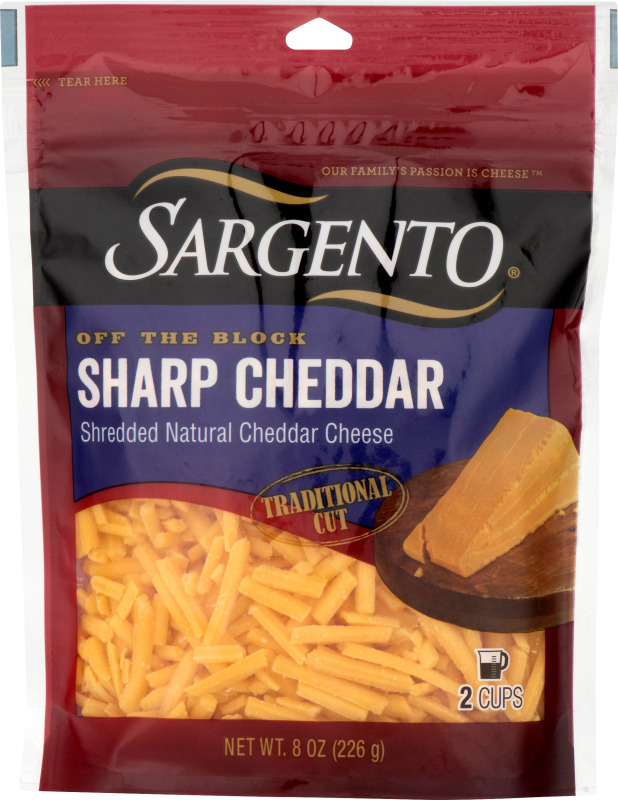 Sargento Off The Block Sharp Cheddar Traditional Cut Sargento ...