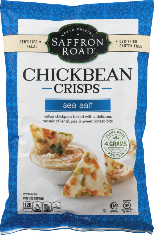 Saffron Road Chickbean Crisps Sea Salt Saffron Road(854487006501 ...