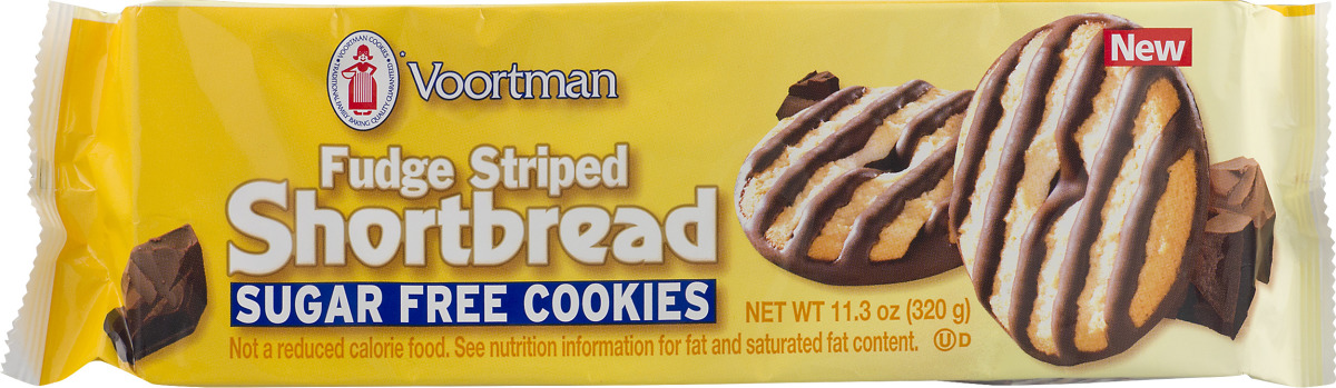 Voortman Fudge Striped Shortbread Sugar Free Cookies Voortman ...