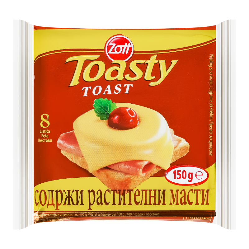 Продукт с сыром 22% Toast Toasty Zott м/у 150г Zott(4014500006512 ...