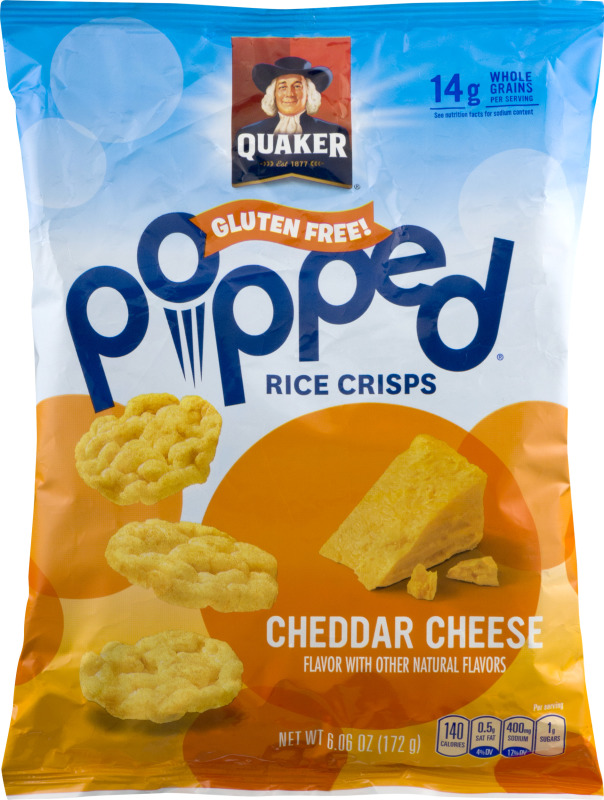 Quaker Gluten Free Popped Rice Crisps Cheddar Cheese Quaker(30000169766 ...