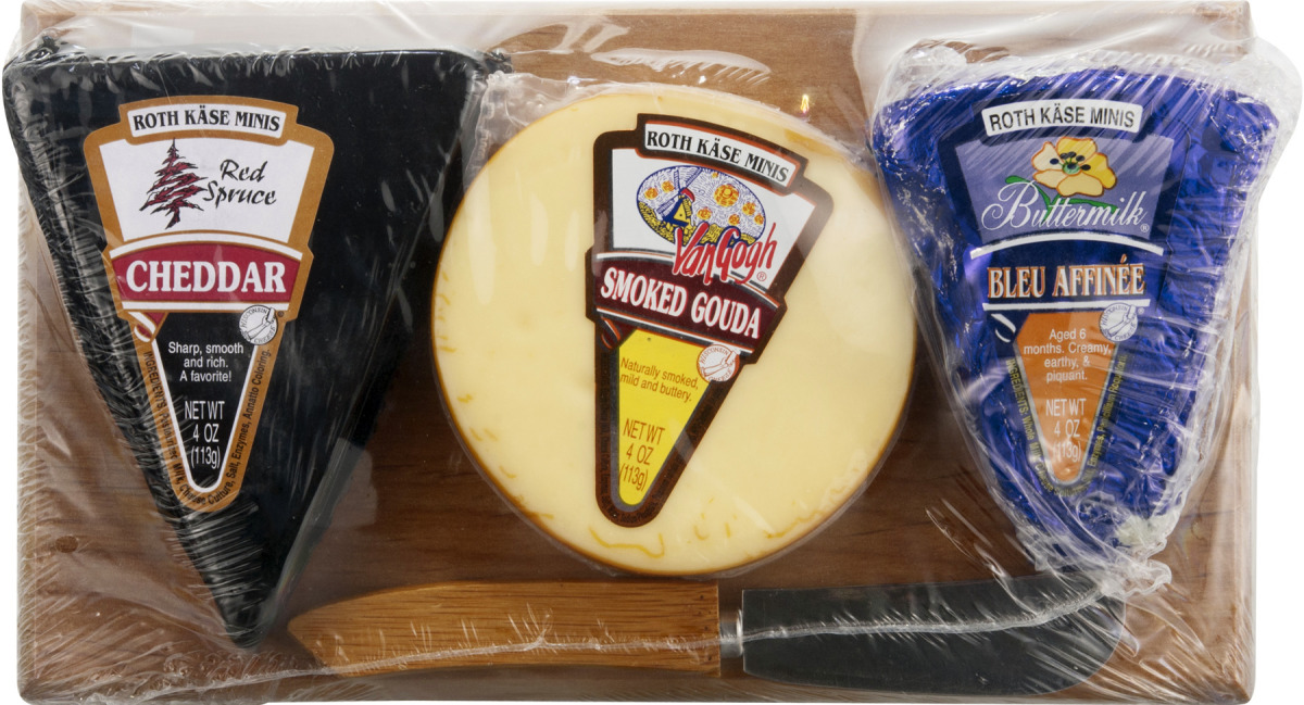 Roth Kase Mini Cheeseboard Kit Cheddar, Gouda & Blue Cheese - 3 CT Roth ...