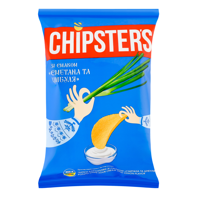Чипсы картофельные Сметана и лук Chipster`s м/у 70г Chipster's ...