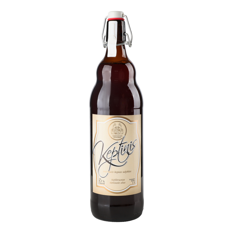 Пиво 1л 5.7% темное нефильтрованное пастеризованное Keptinis ...