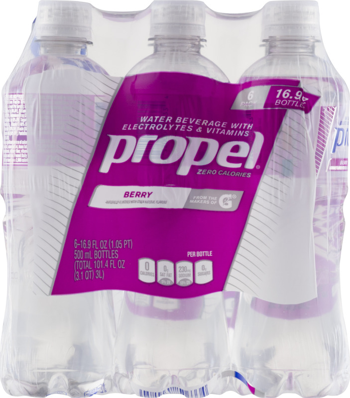 Propel Water Beverage with Electrolytes & Vitamins Berry - 6 CT Propel ...