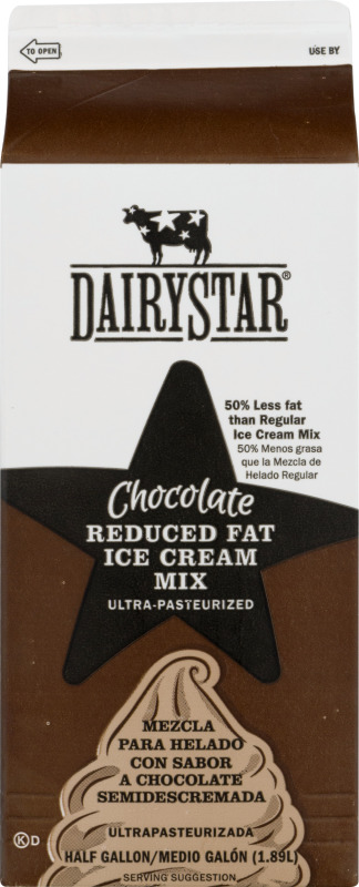 Dairy Star Reduced Fat Ice Cream Mix Chocolate Dairy Star(40900400388 ...
