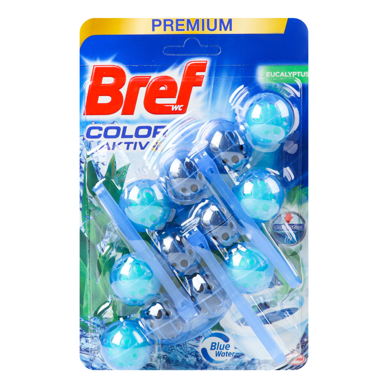 Средство для чистки унитаза Eucalyptus Color Aktiv+ Bref 3×50г Bref ...