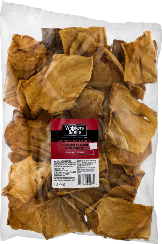 Whiskers & Tails Beefhide Chips Chicken Flavor Dog Chews Whiskers ...
