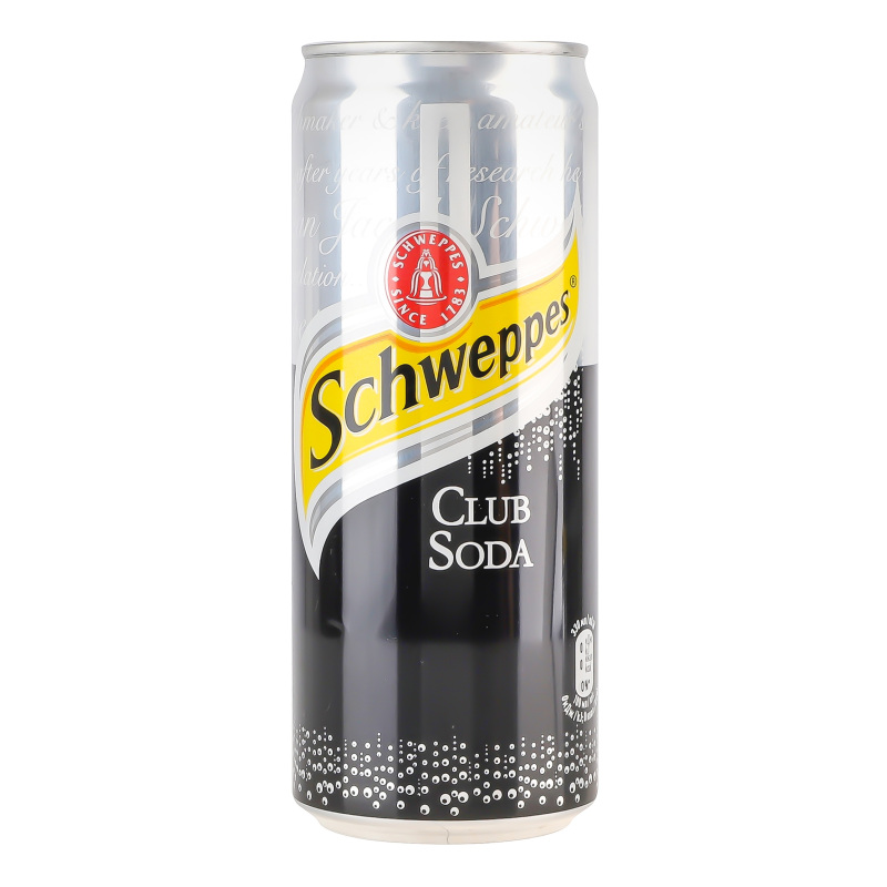 Напиток безалкогольный сильногазированный Club Soda Schweppes ж/б 330мл Schweppes(5449000323941 ...