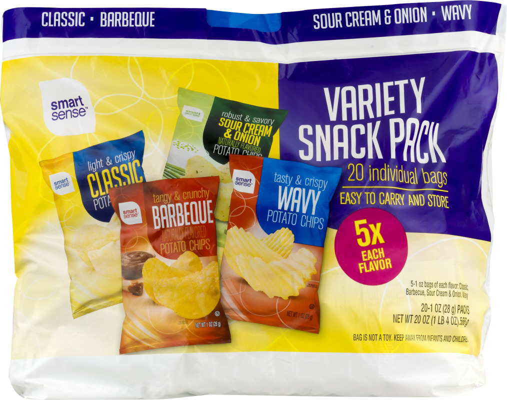 Smart Sense Chips Variety Snack Pack - 20 CT Smart Sense(883967391431 ...