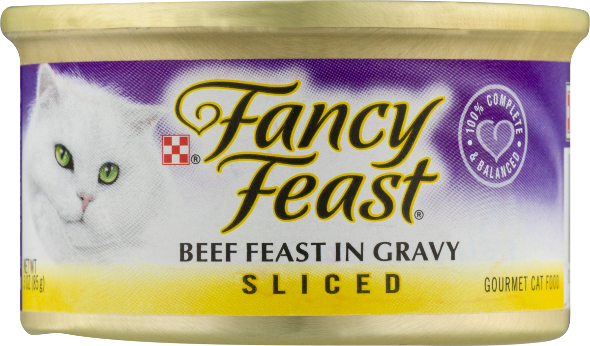 Fancy Feast Beef Feast In Gravy Sliced Gourmet Cat Food Fancy Feast ...