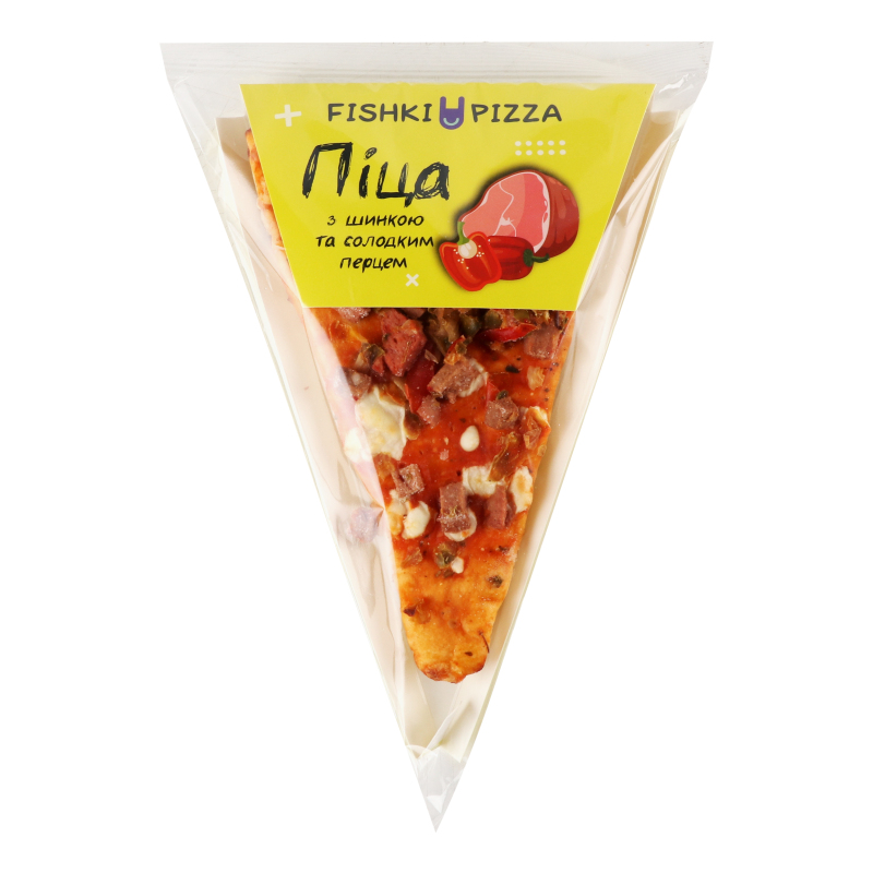 Пицца замороженная с ветчиной и сладким перцем Fishki Pizza м/у 125г Fishki Pizza(4820159209521 ...